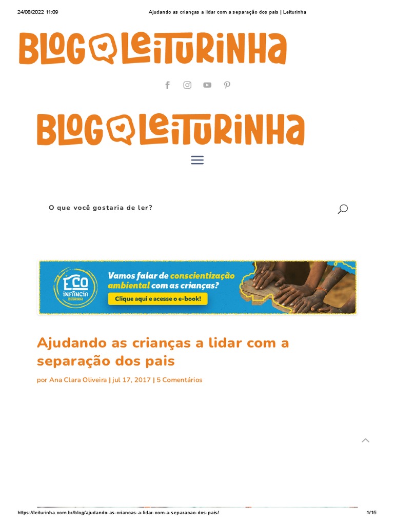 Como Ajudar Crianças A Lidarem Com A Separação Dos Pais Pdf Família