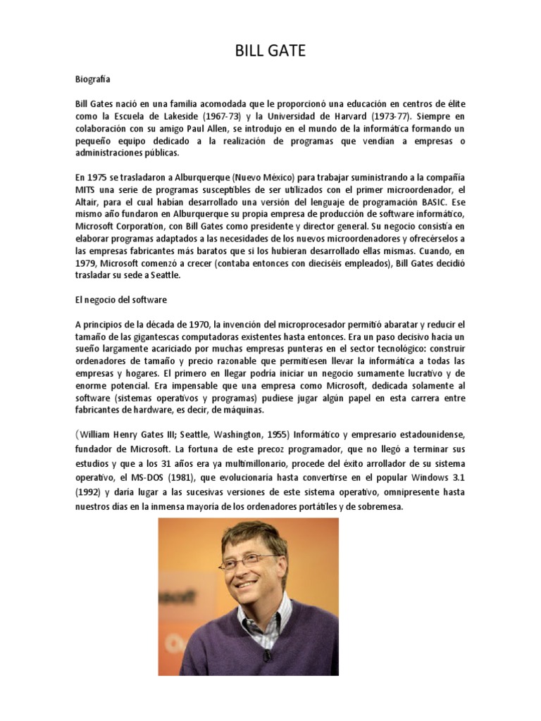 Bill Gate | PDF | Steve Jobs | Mark Zuckerberg