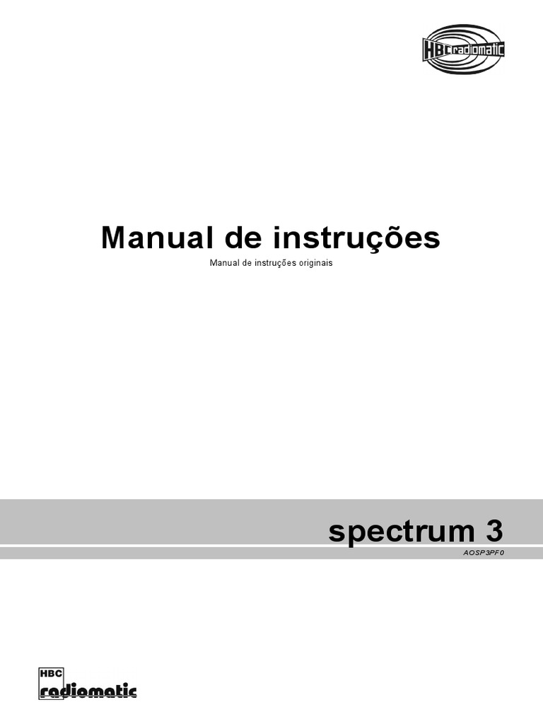 Manual Instruções - Spectrum 3 | PDF | Rádio | Diodo emissor de luz