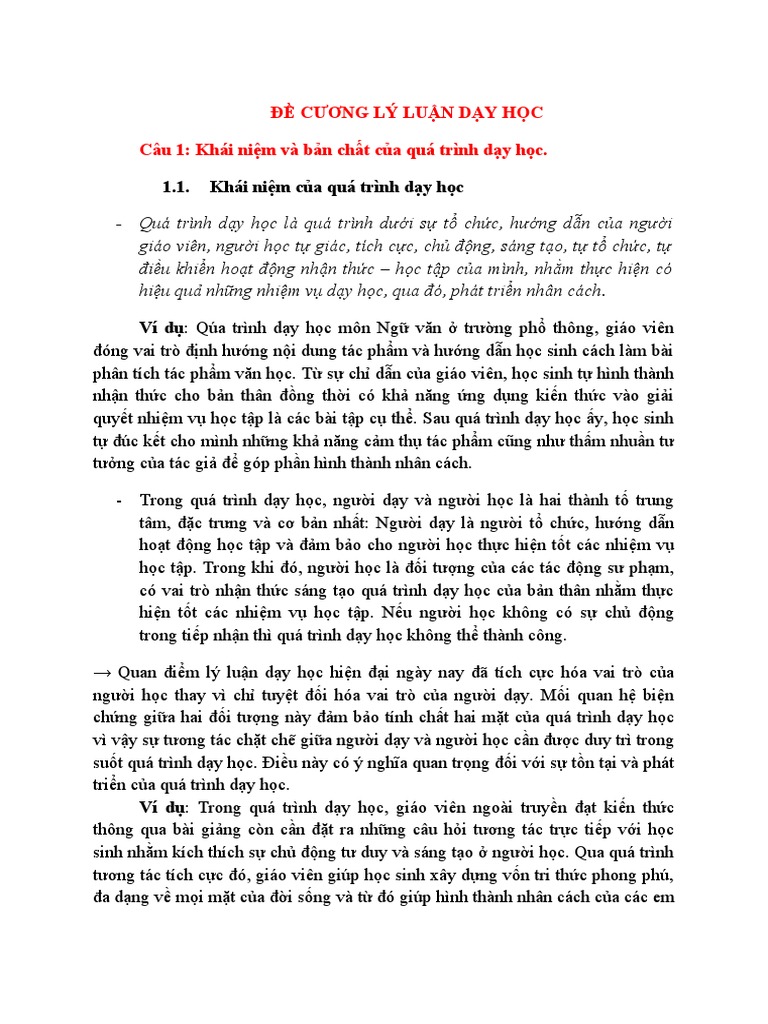 Đề Cương LLDH | PDF