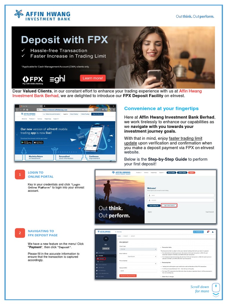 FPX Deposit Guide for Traders | PDF | Online Banking | Banks & Banking