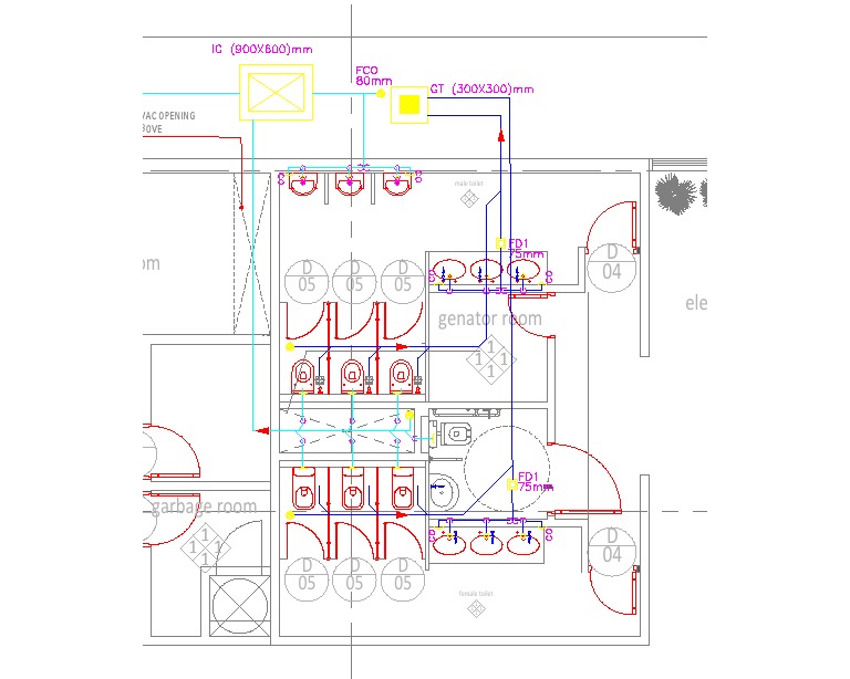 Elevator Lobby and HVAC Layout Plan | PDF