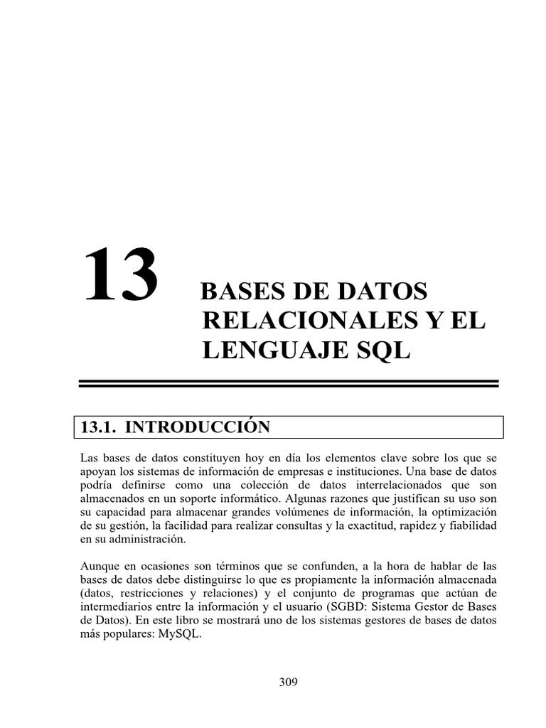 3.1. Introducción | PDF | Bases de datos | Mi sql