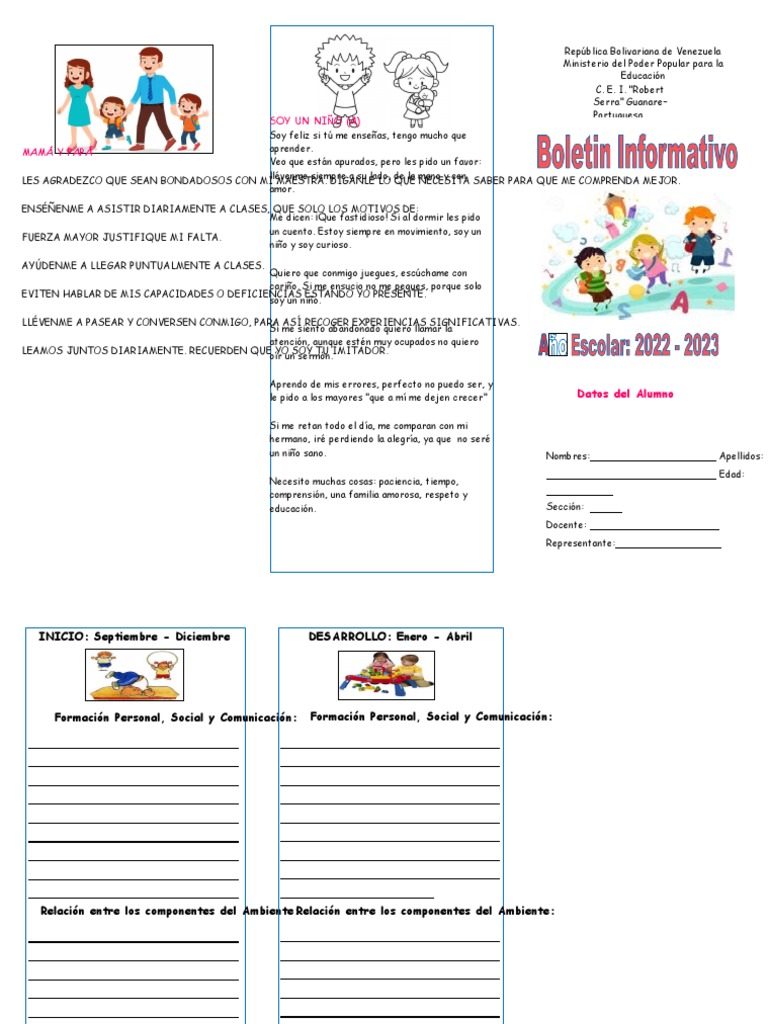 Boletas Preescolar 2021-2022 | PDF