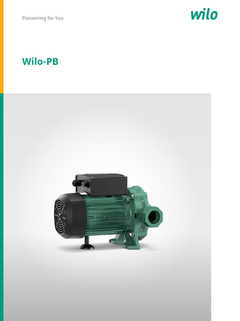 Wilo-Datasheet International en Wilo-Pb | PDF | Pump | Water