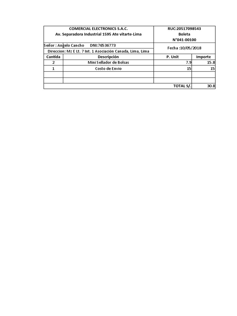 Practica 04 - Introduccion Al Excel - Desarrollado | PDF | Panes | Cocinando