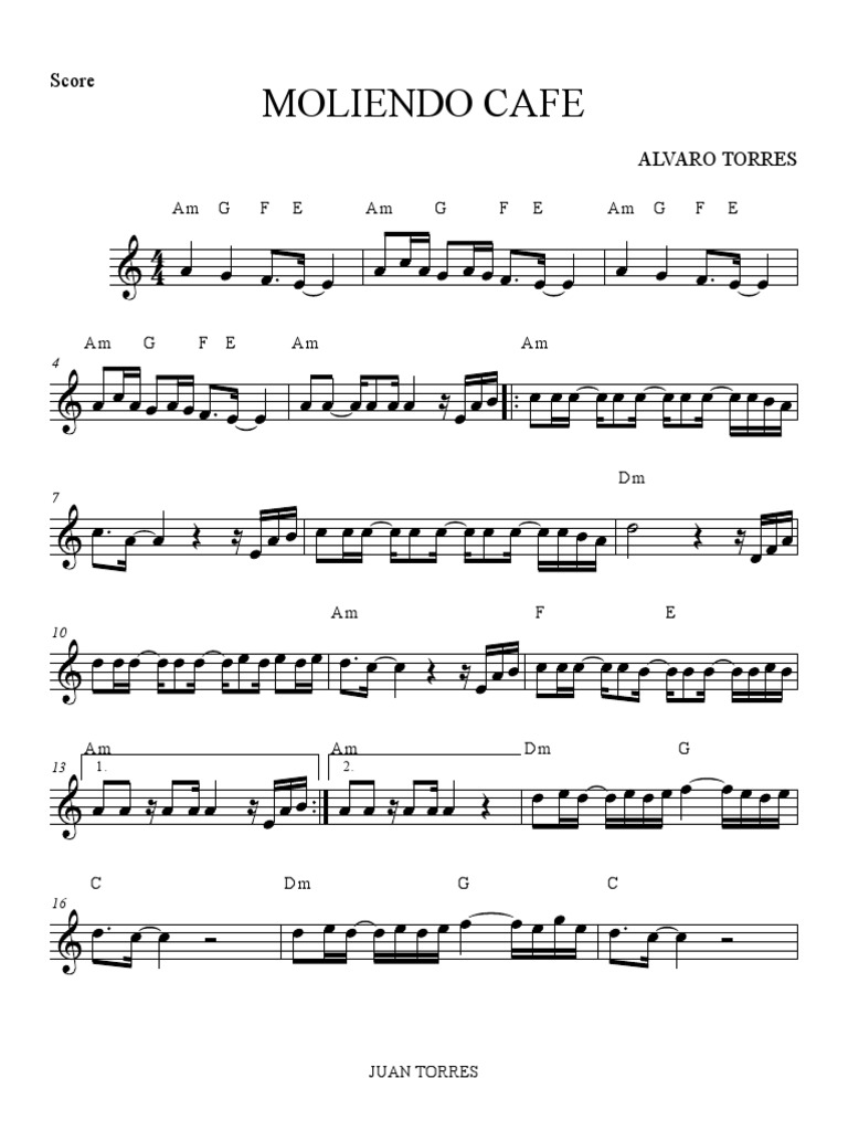 Moliendo Cafe | PDF