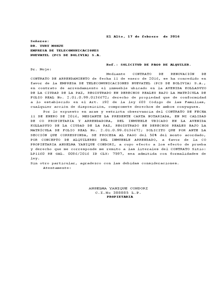 Carta Notariada: Solicitudes y Ejemplos | PDF | Sentencia (ley) | Justicia