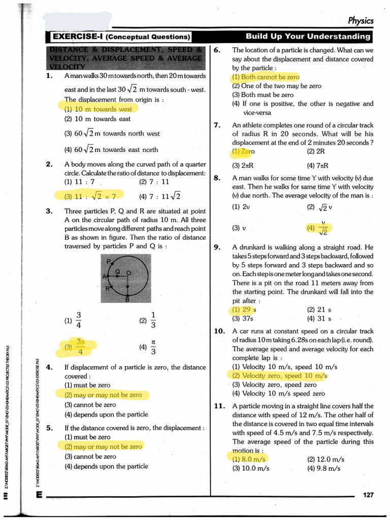 Kinematics 1 Cet Level Questions By Sankalp Pdf