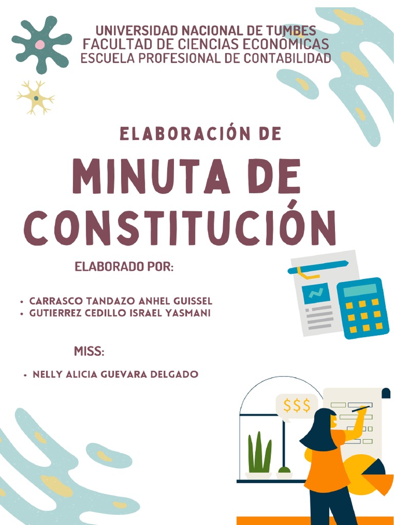 Ejemplo de Minuta de Constitucion | PDF | Derecho privado | Negocios económicos