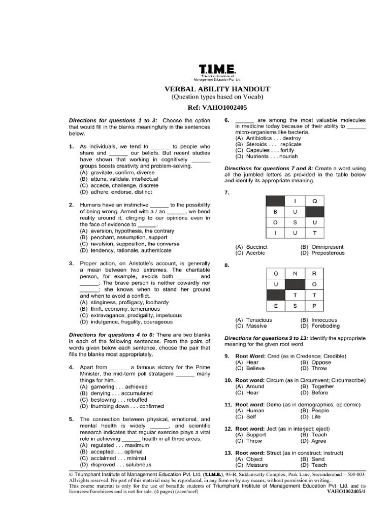 Vaho1002405 Question Types Based On Vocab Pdf