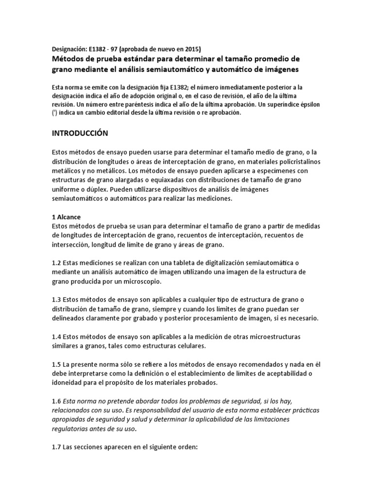 Traduccion Astm E-1382 | PDF | Medición | Microscopio