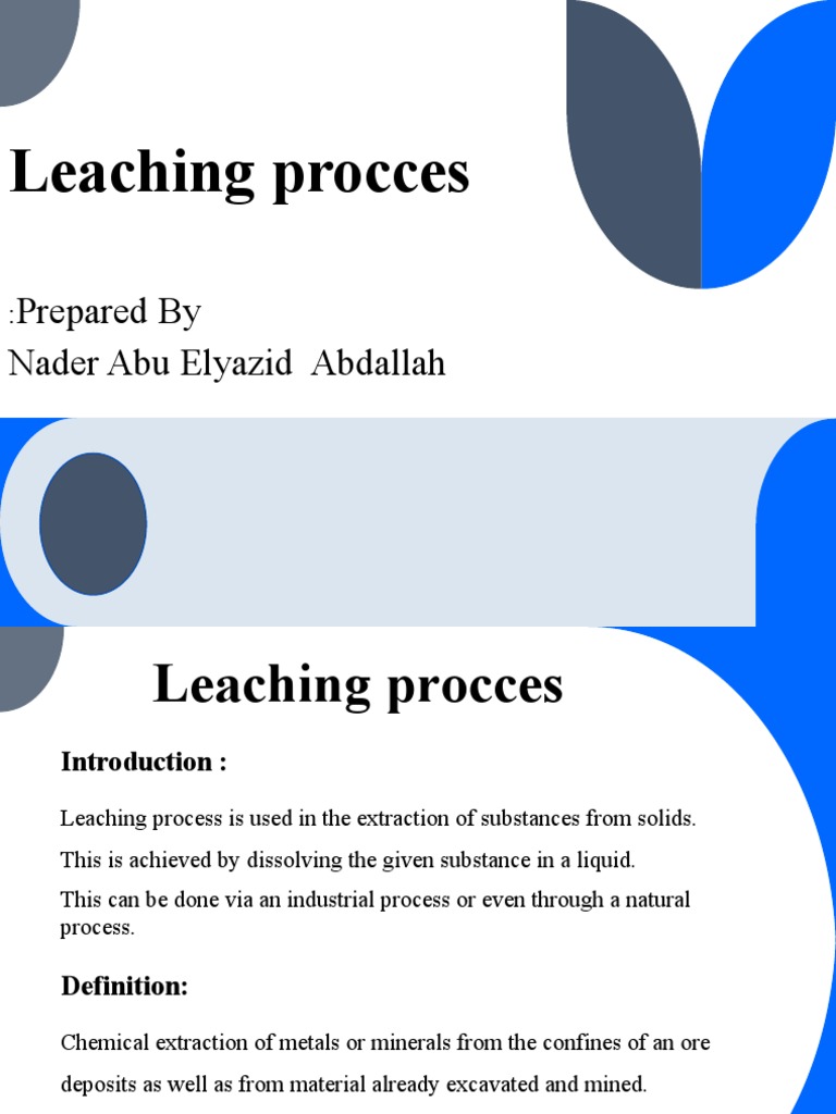 Leaching Procces 999666 | PDF