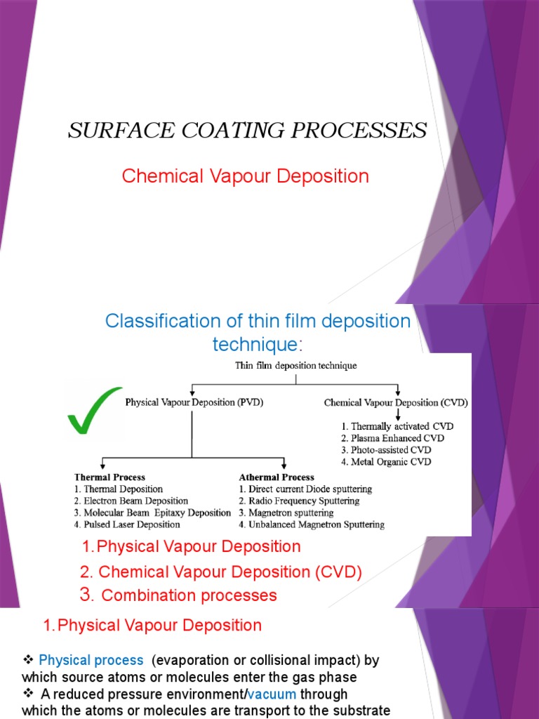 Lecture 3 CVD | PDF | Chemical Vapor Deposition | Thin Film