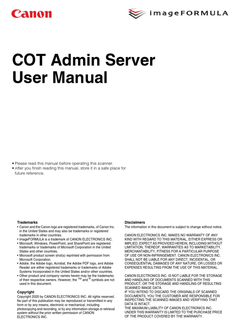 COT Admin Server User Manual en | PDF | Internet Information Services ... COT Admin Server User Manual en | PDF | Internet Information Services ...