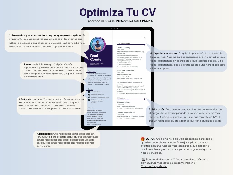 Optimiza Tu CV - Dani Conde | PDF