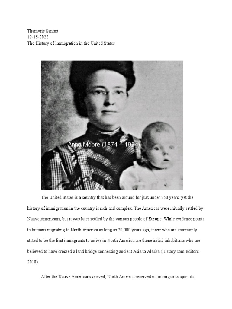 Immigration History in Early 1900s USA | PDF | Immigration | Tribal ...