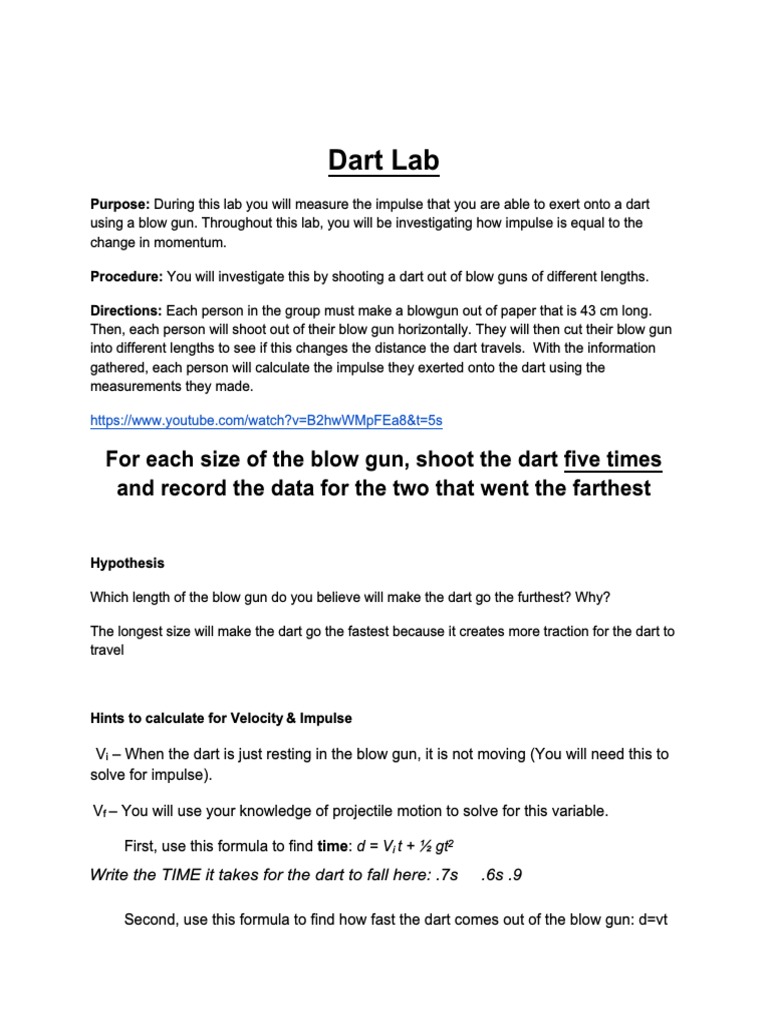 Copy of Blowgun Impulse Lab | PDF