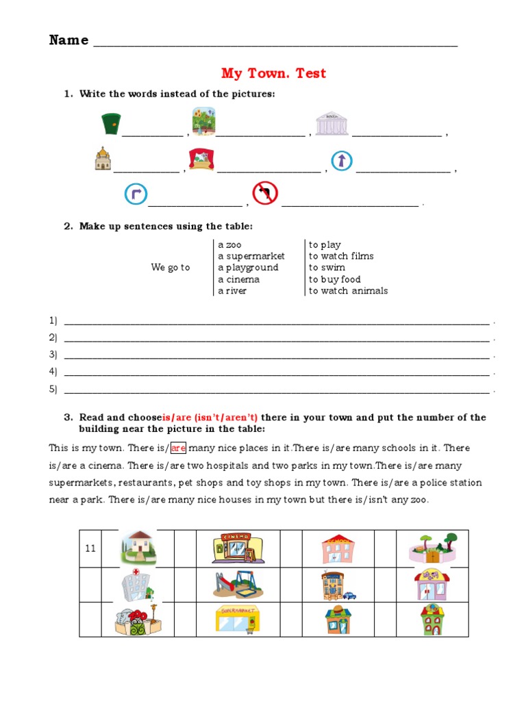 My Town Test Tests 140894 | PDF