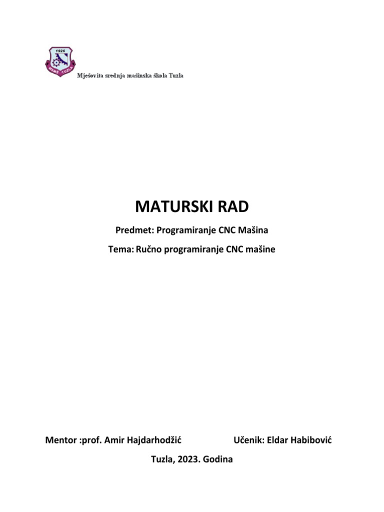 Maturski Rad ELDAR | PDF