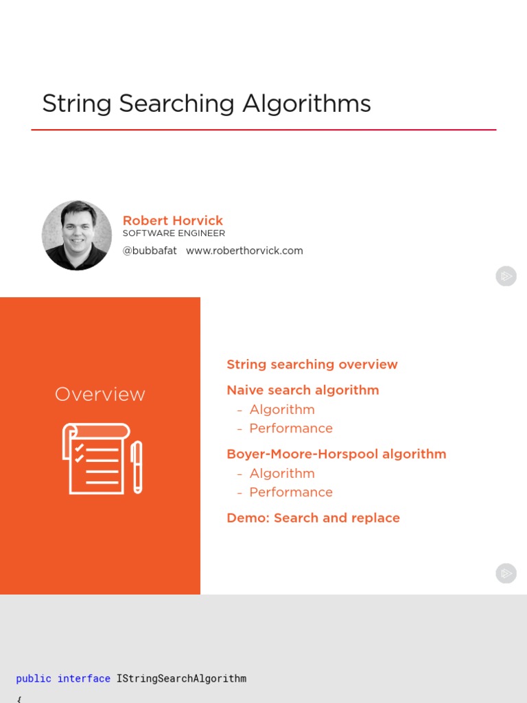 String Searching Algorithms Slides Pdf Software Engineering Computing 