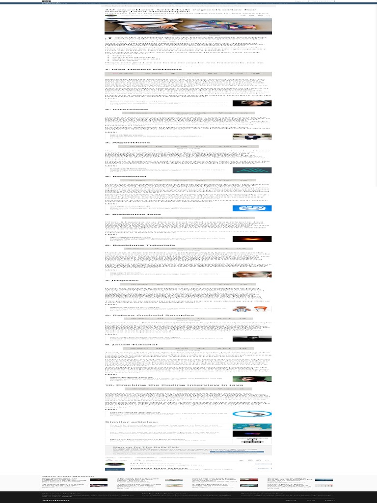10 Excellent GitHub Repositories For Every Java Developer | PDF