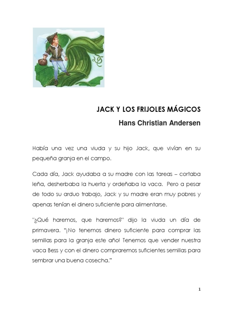 Jack y los frijoles mágicos: Cuento completo | PDF