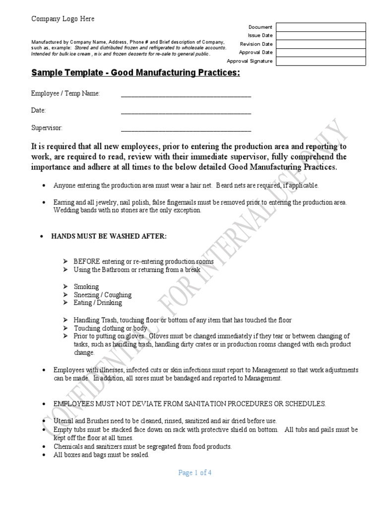 GMP Template | Download Free PDF | Pallet | Warehouse