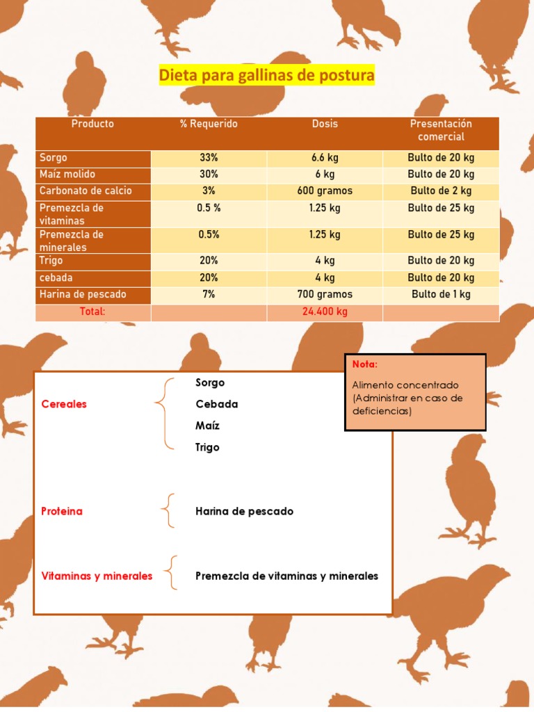 Dieta Aves de Postura | PDF