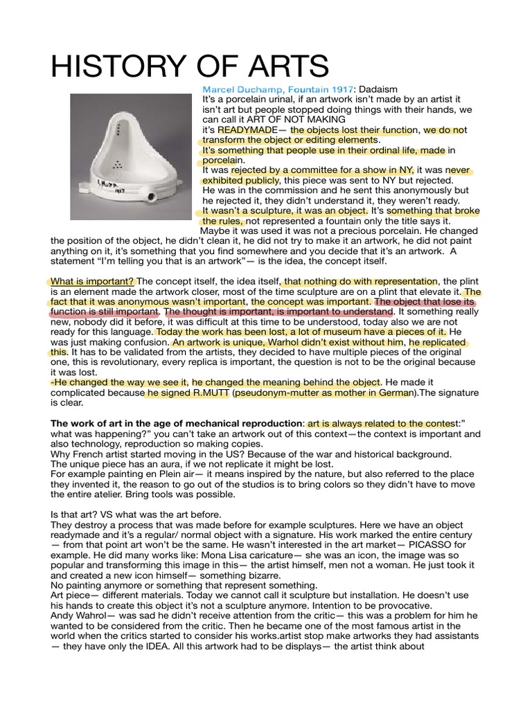 History of Arts | PDF | The Arts