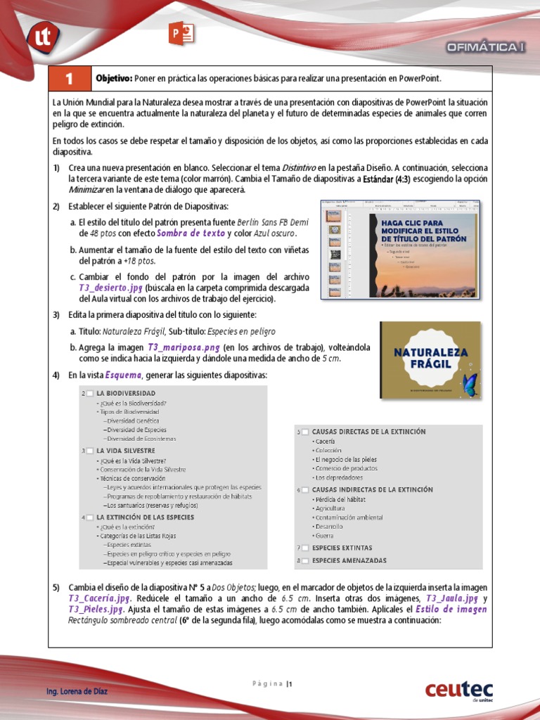 #1 Ejercicios PowerPoint Básico | PDF | Microsoft PowerPoint