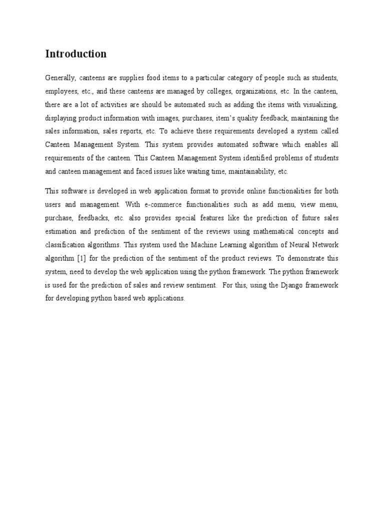 An Automated Canteen Management System Using Machine Learning for Sales Prediction and Sentiment ...