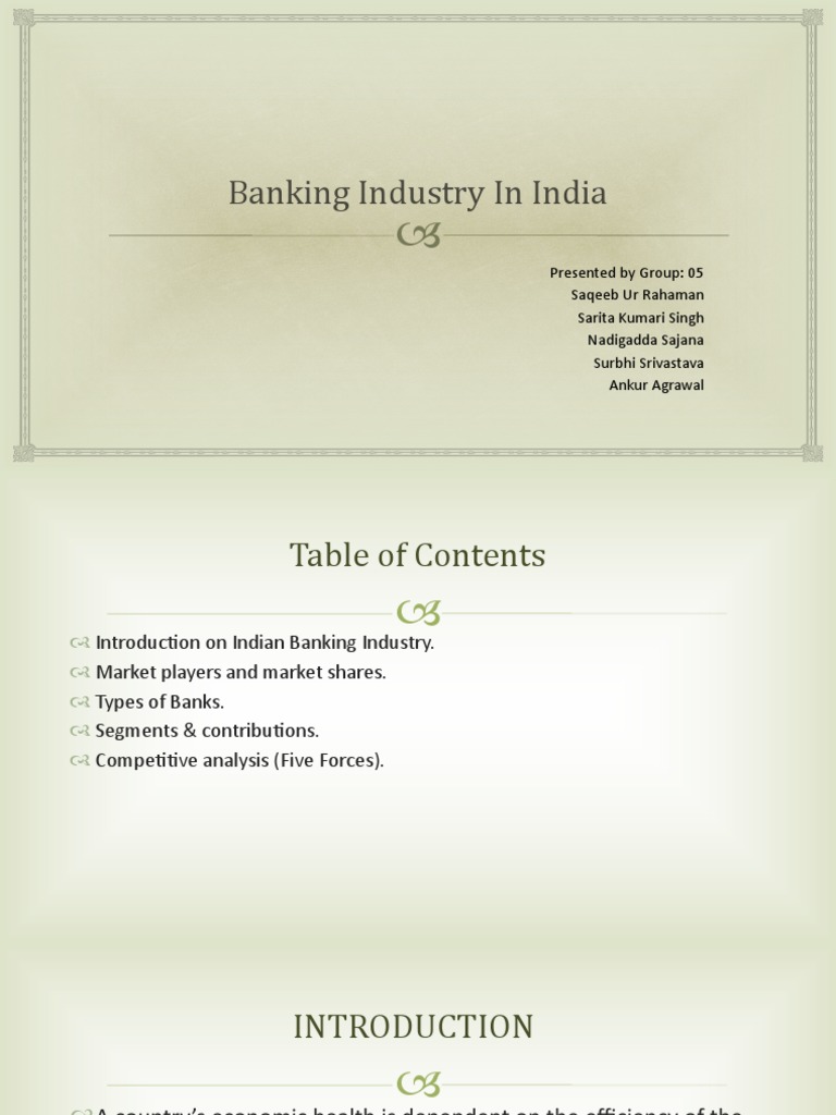 Banking Industry in India | PDF | Banks | Loans