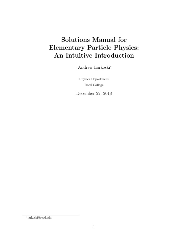 Elementary Particle Physics By Larkoski Ism Pdf Electronvolt Proton