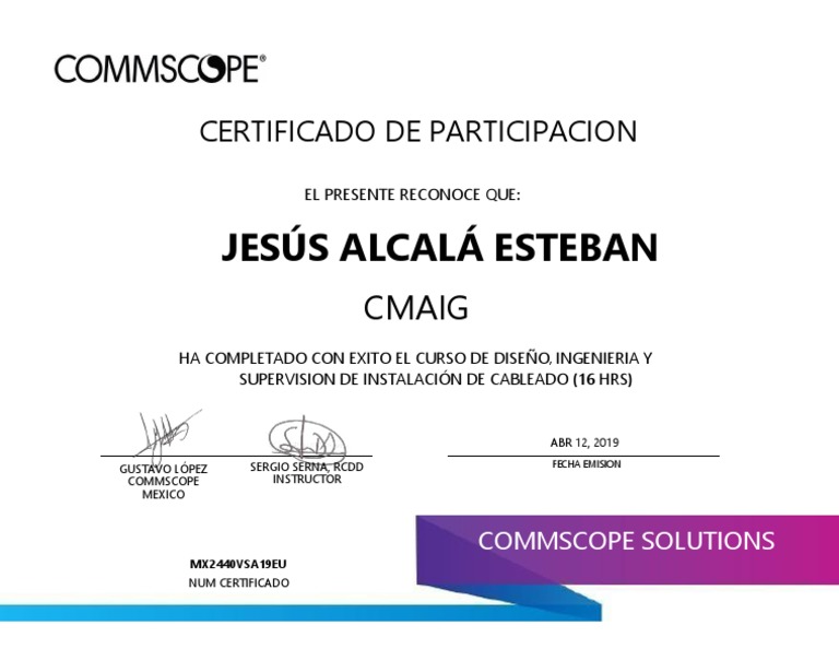 Cert Commscope | PDF