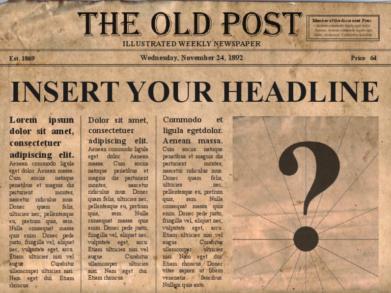 759617-Waterdeep Newspaper Template PPTX 001 | PDF