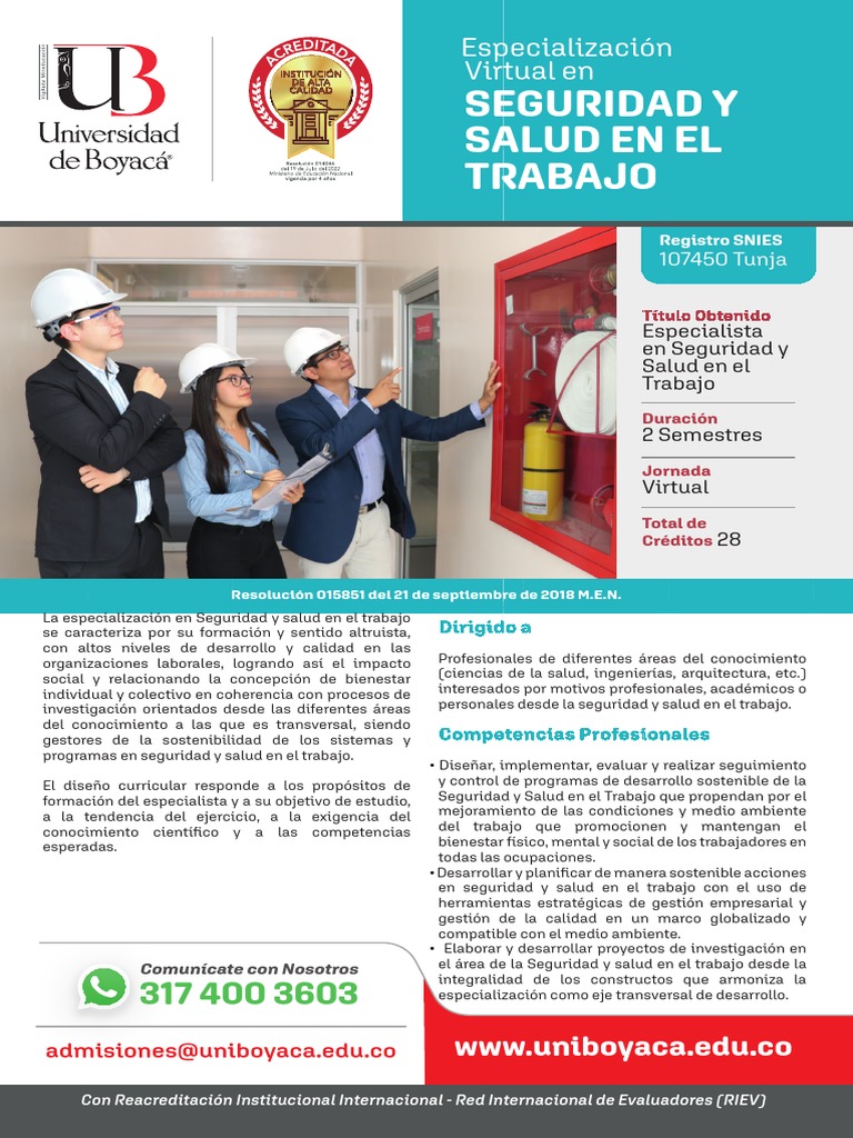 Esp Seguridad Salud Trabajo | PDF | Valores | Sustentabilidad