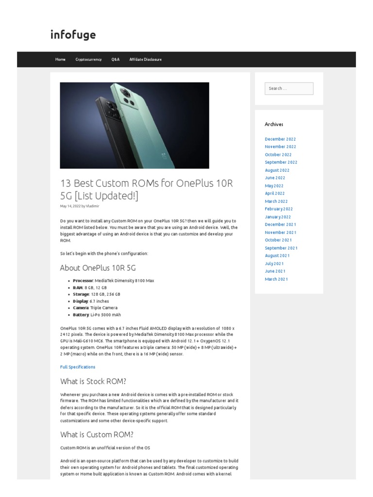 Best Custom Rom | Download Free PDF | Android (Operating System ...
