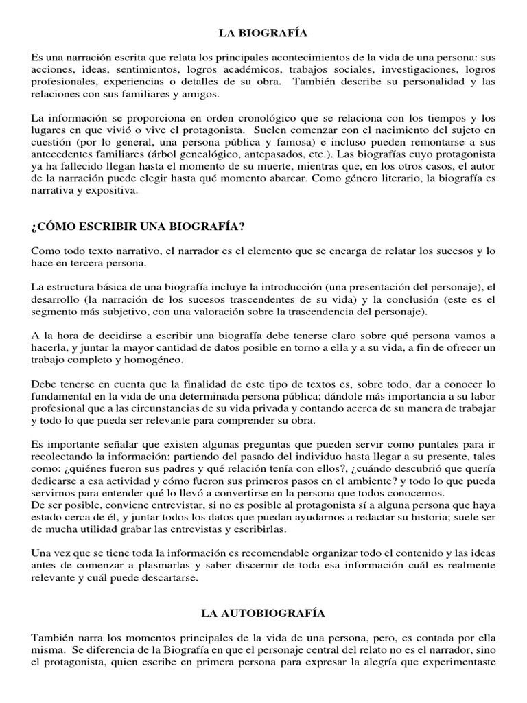 La Biografía y Autobiografia | PDF | Narración | Mahatma Gandhi