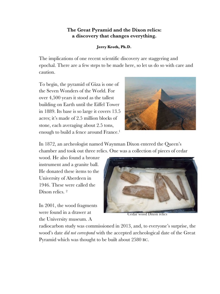 What The Dixon Relic Actually Means | PDF | Egyptian Pyramids | Ancient ...