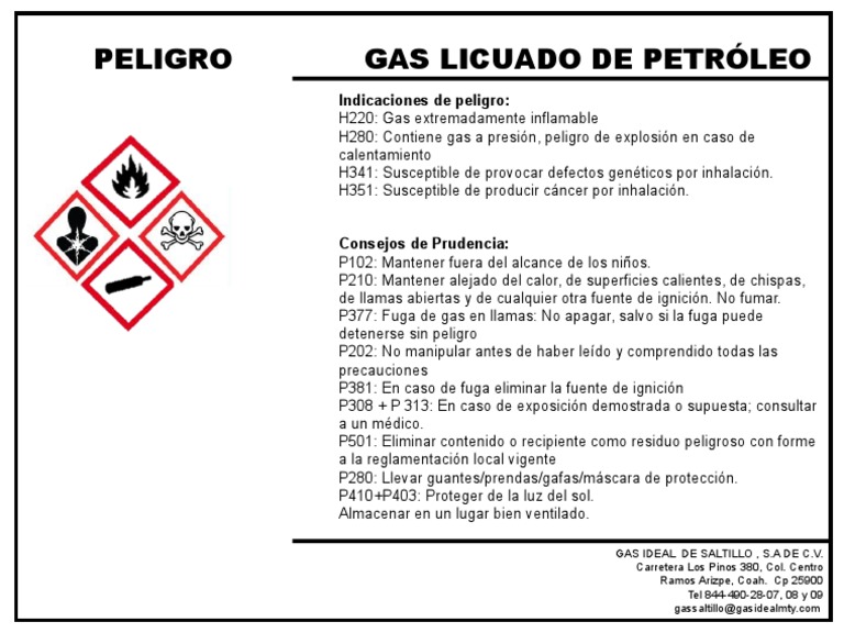 Etiqueta Gas LP | PDF