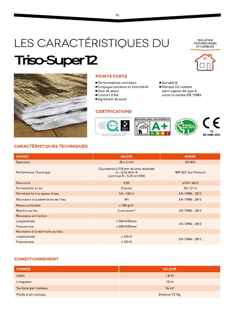 IM Triso Super 12 Descriptif Technique | PDF