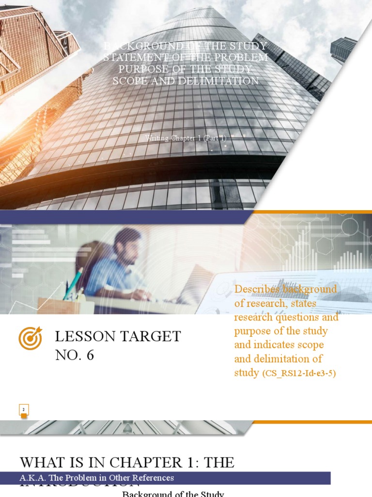 Background Research Problem Scope and Delimitation | PDF | Human ...