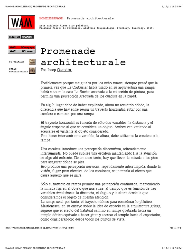 QUETGLAS Promenade Architecturale | PDF | Percepción