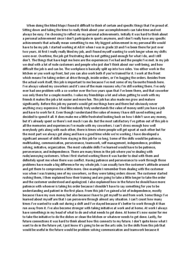 Mind Map Reflection Pdf Behavioural Sciences Psychological Concepts