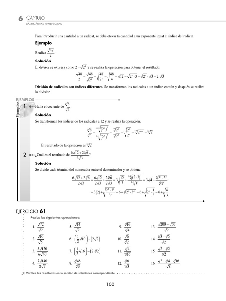 Ejercicios Matematicas | PDF | División (Matemáticas) | Notación