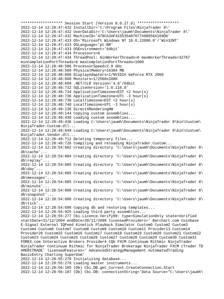Trace 20221214 00000 | PDF | Callback (Computer Programming) | Data Management
