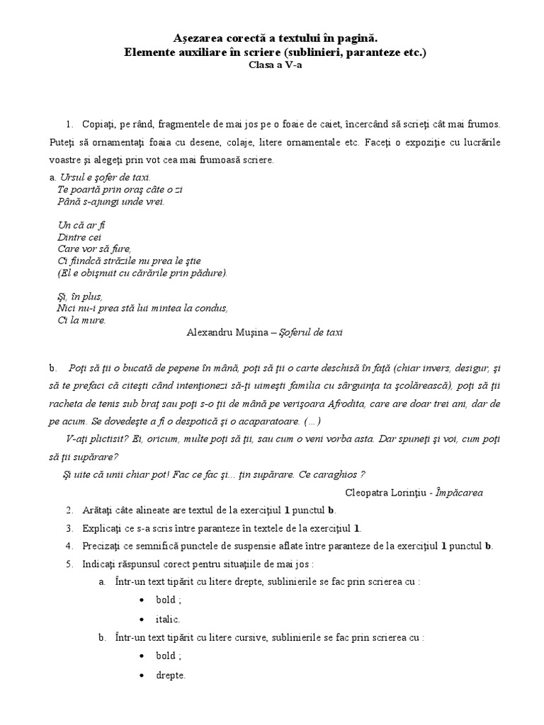 Asezarea Corecta A Textului in Pagina | PDF