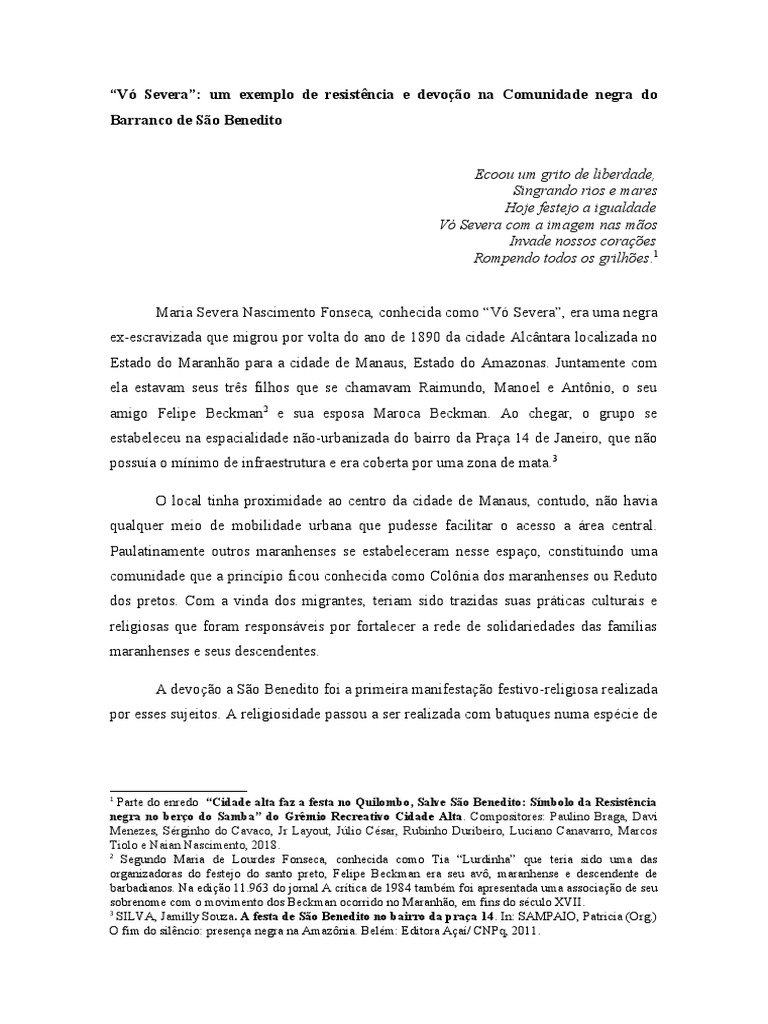 Maria Severa Nascimento Fonsec - Dic-. Karollen Lima Da Silva | PDF ...