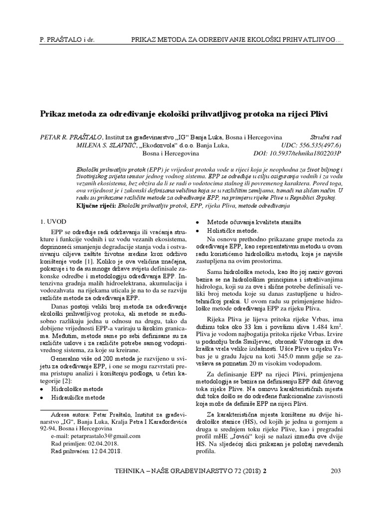 Metode za određivanje EPP | PDF